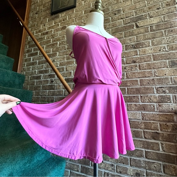 Express | Dresses | Express Hot Pink Stretchy Wrap Style Mini Dress ...